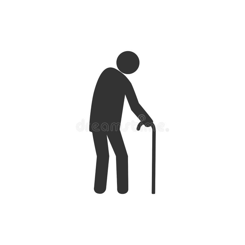 Old Man, Walker Icon. Vector Illustration, Flat Design. Stock Vector ... Old Man, Walker Icon. Vector Illustration, Flat Design. Stock Vector ...