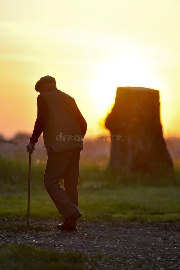 Old man walking stock image. Image of stand, tranquility - 9447737