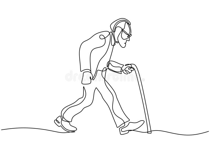 Drawing Walking Cane Stock Illustrations – 780 Drawing Walking Cane ...