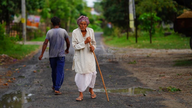 Image of Old Man Walking on the Street Editorial Photo - Image of ...