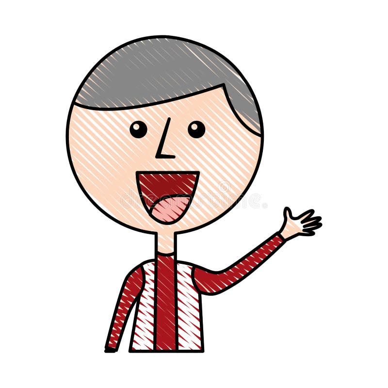 Old Man Waving Avatar Character Stock Vector - Illustration of grandpa ...