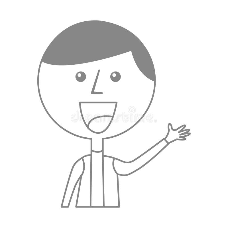 Old Man Waving Avatar Character Stock Vector - Illustration of ...