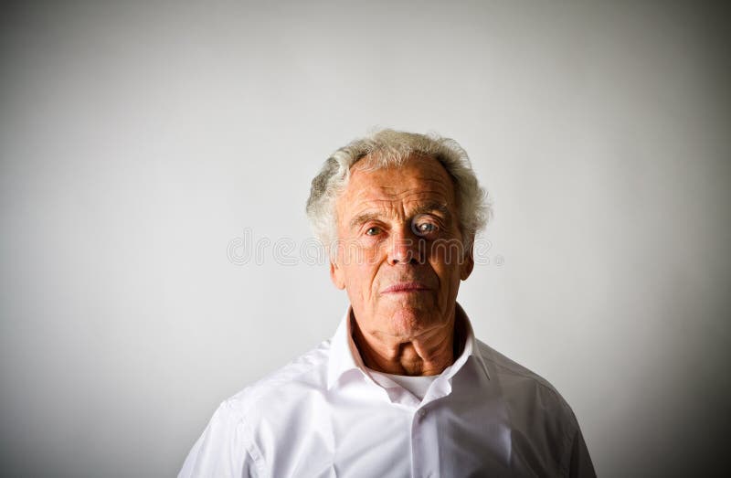 Old man in white stock photo. Image of caucasian, senior - 105681316