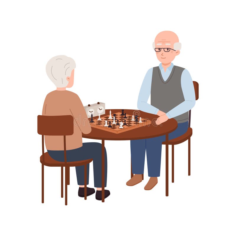 Old Man Playing Chess Stock Illustrations – 208 Old Man Playing Chess ...
