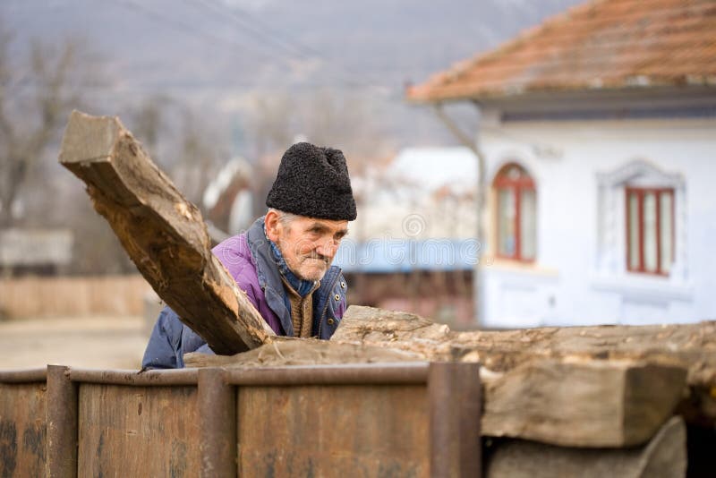 Old man at work stock image. Image of loading, tired, cold - 8277469