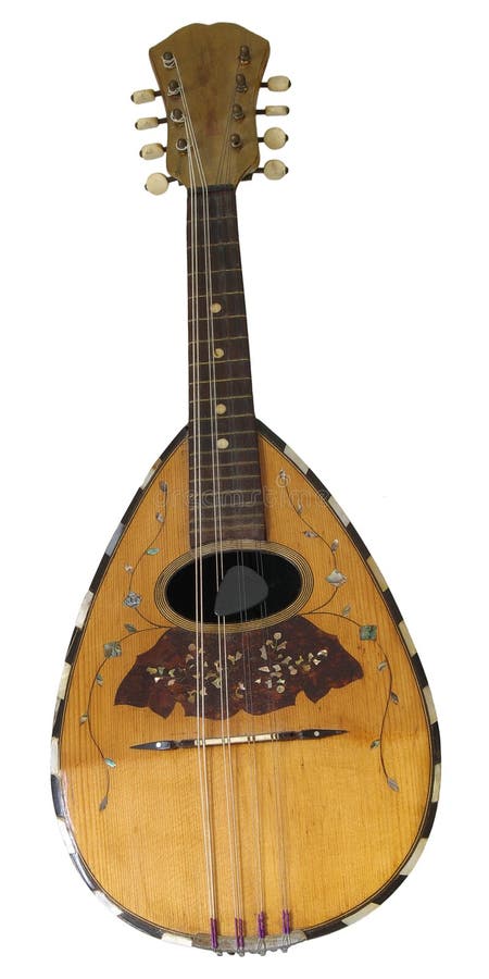 Flat-top Mandolin Side-View on Blue Stock Image - Image of flatiron ...