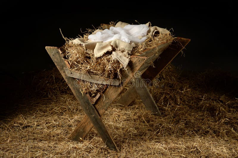 Manger with Crown of Thorns Stock Image - Image of jesuschrist, story ...