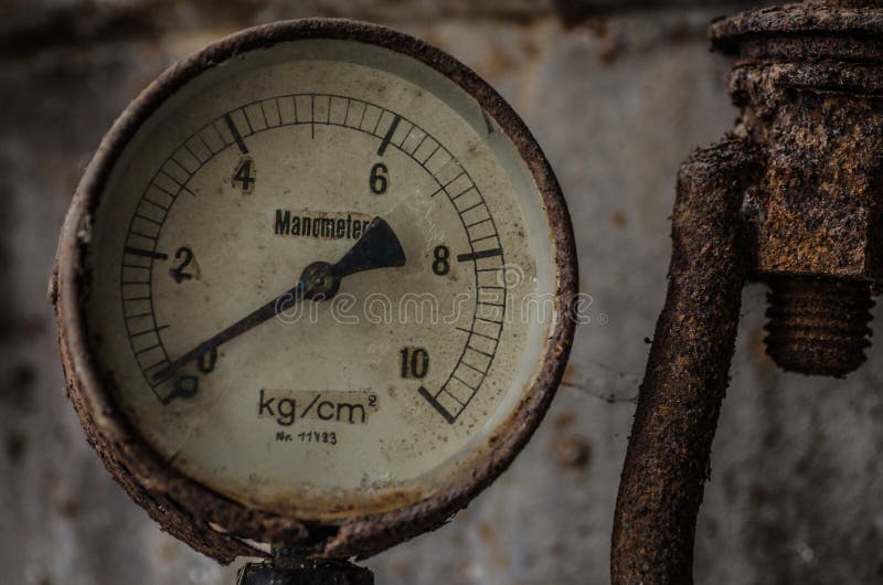 Old manometer stock photo. Image of industry, room, forget - 86378754