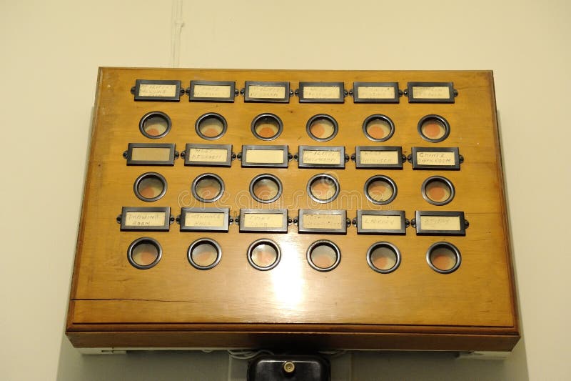 The Old Manor House Calling System Stock Photo - Image of manor, panel ...