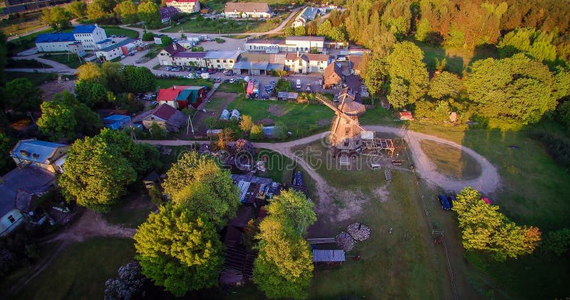 Old manor mill, Lithuania stock photo. Image of trees - 74088214