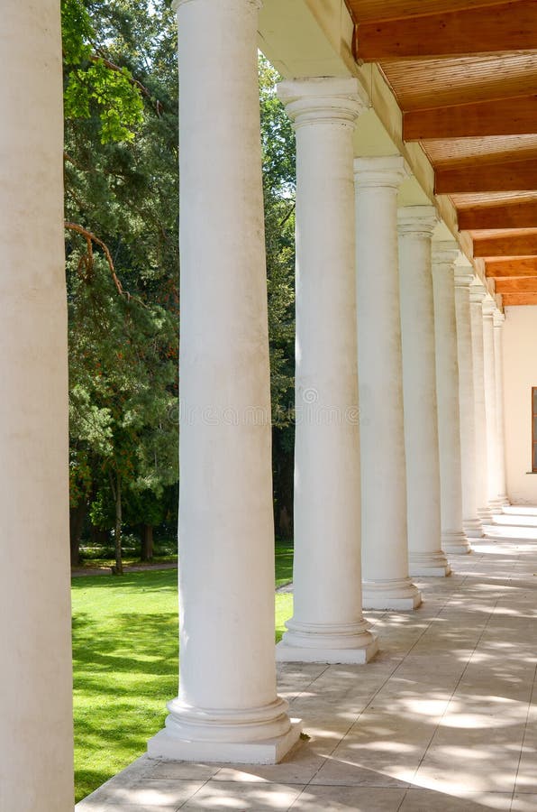 Old mansion with columns stock image. Image of blue, city - 33583049