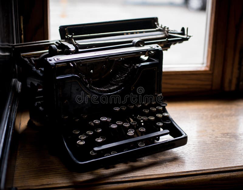 Old Manual Typewriter Keyboard, Close Up Stock Photo - Image of white ...