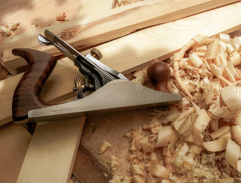 Old Manual Wood Planer Hand Tool. Stock Image - Image of handtools ...
