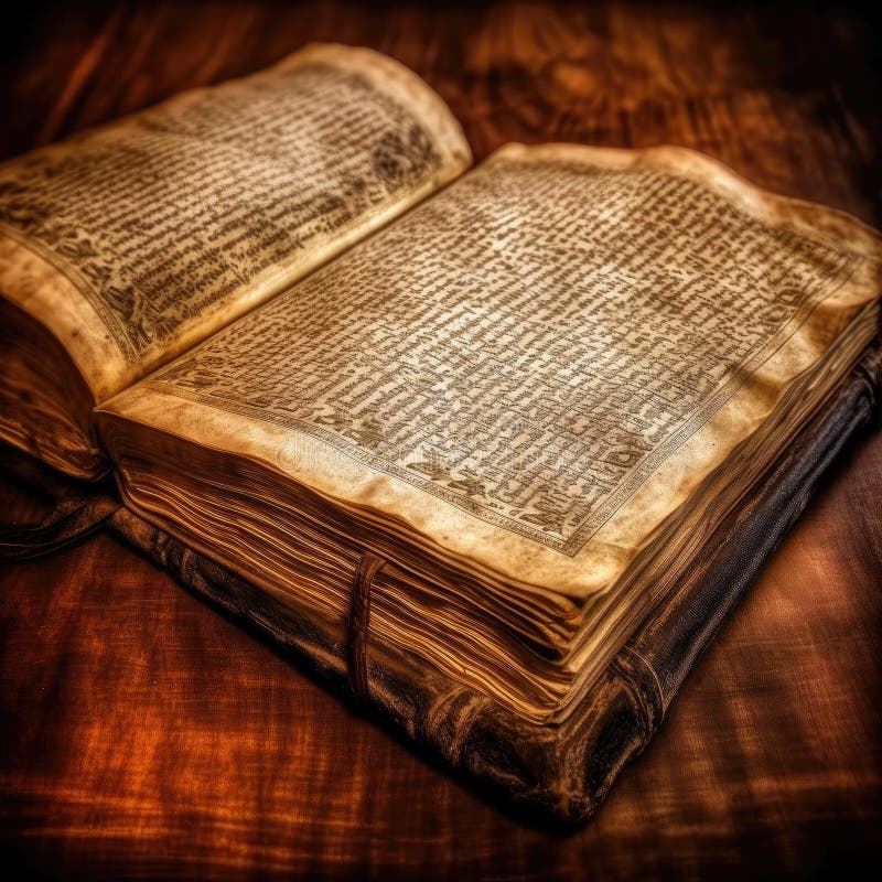 An Old Manuscript Containing the Torah, the Central Text of Judaism ...