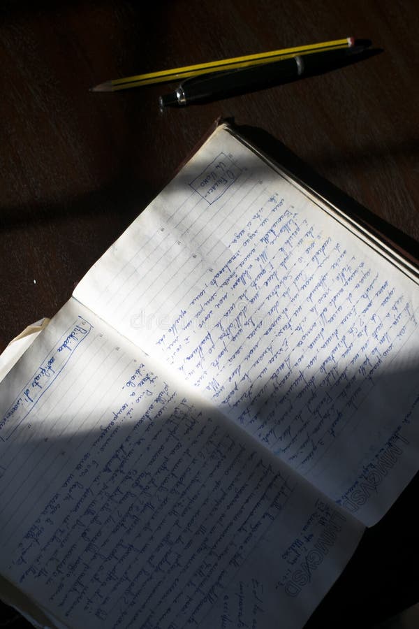 Old manuscript diary stock photo. Image of book, shadow - 105647856