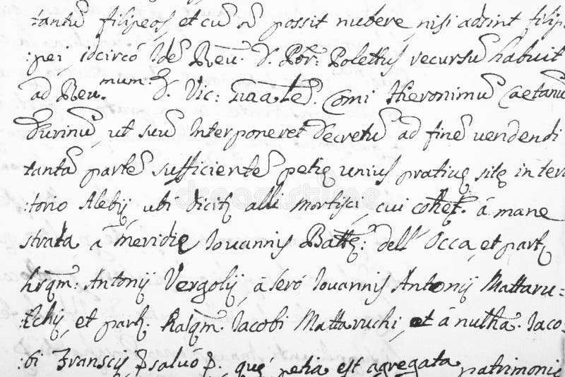 Old English Cursive Letters