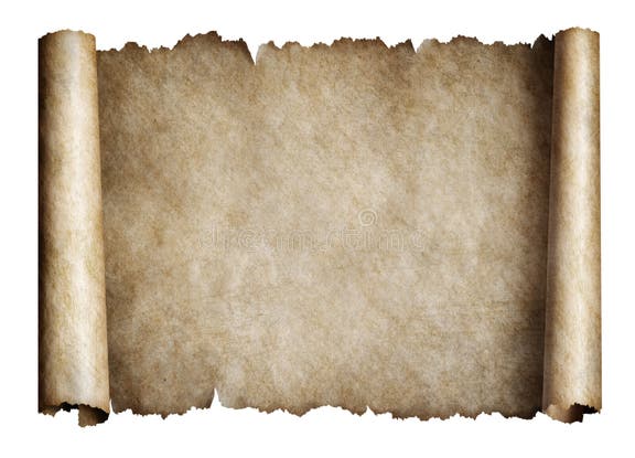 Old Paper Scroll Parchment Isolated Horizontally Stock Photos - Free ...
