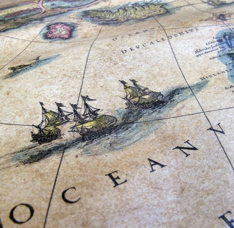 Old map stock image. Image of grunge, ocean, history - 10011123