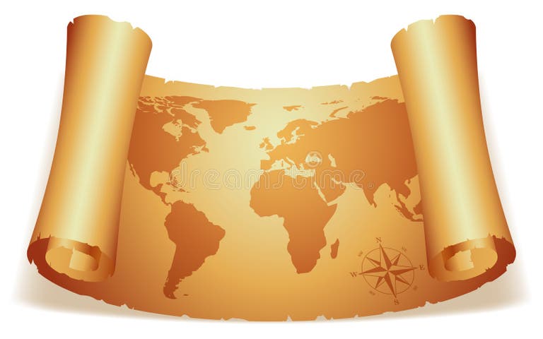 Old Map Scroll Stock Illustrations – 5,003 Old Map Scroll Stock ...