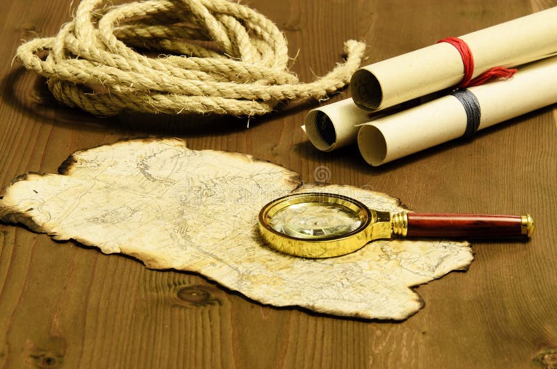 Old map with burnt edges stock image. Image of antique - 33200237