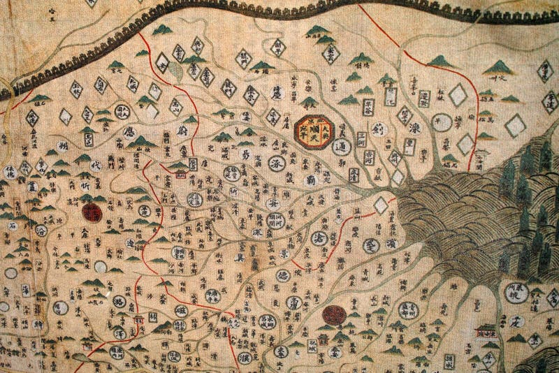 Old map stock image. Image of chinese, antique, china - 41525047