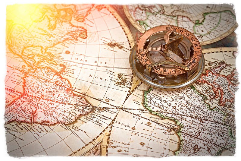Old Map, Compass , Navigation and Geography . Stock Image - Image of ... Old Map, Compass , Navigation and Geography . Stock Image - Image of ...