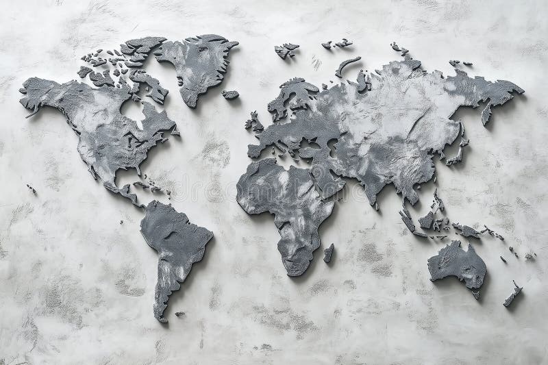 Old Map on Metal Background, World Map Metal Background, Map Background ...