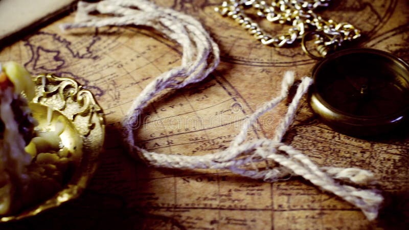 Old map and other stuff stock video. Video of antique - 84194301