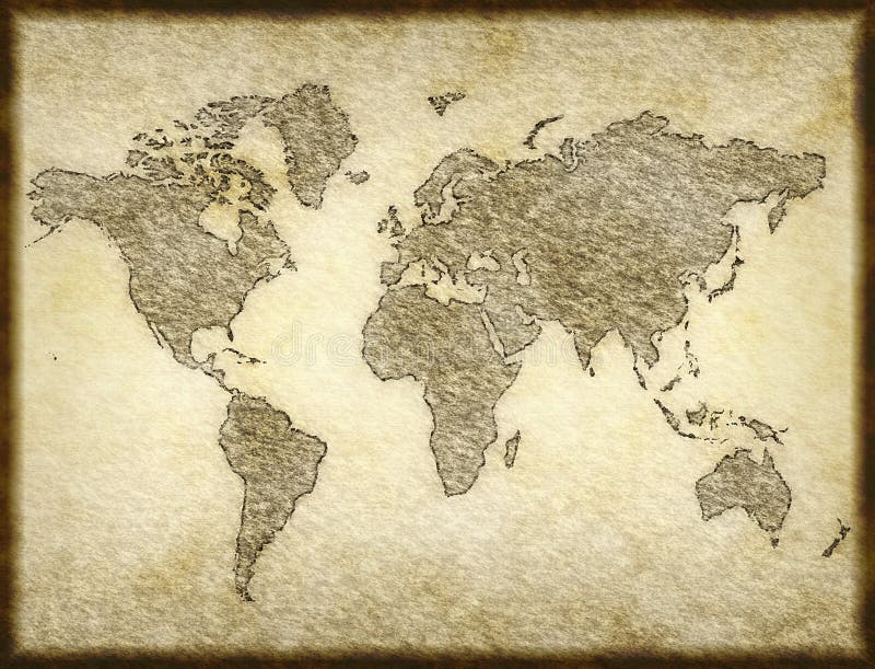 Old Fabric Paper Parchment Map Stock Vector - Illustration of paper ...