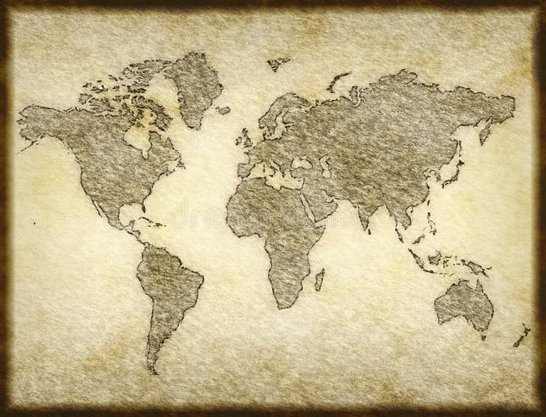 Old map parchment paper stock vector. Illustration of desktop - 3293835