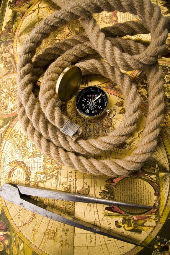Old map & Rope stock image. Image of idea, communications - 6322755