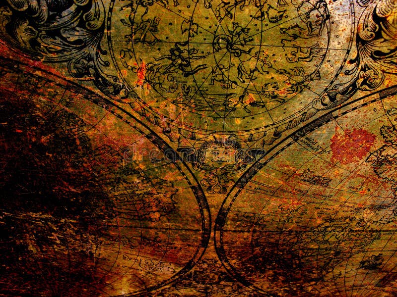 Old map on rusty metal stock image. Image of antique - 30130695