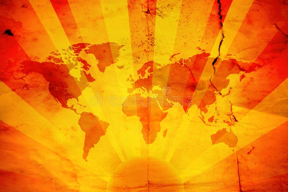 Old map with sunrise stock illustration. Illustration of earth - 28418755