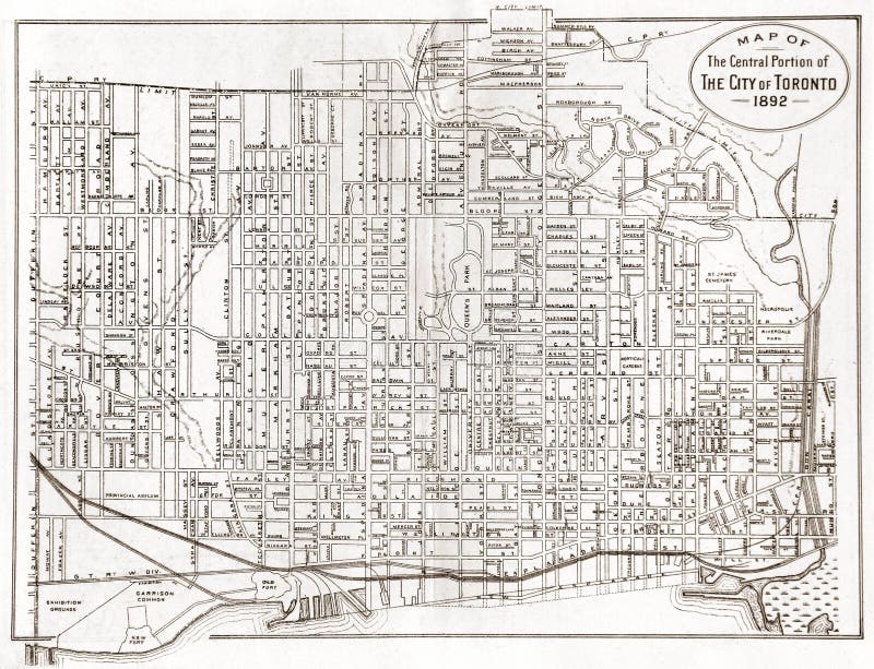 Old Map of Toronto stock image. Image of chart, vintage - 20045505