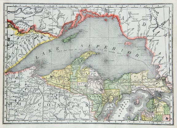 Upper Michigan Map Stock Photos - Free & Royalty-Free Stock Photos from ...