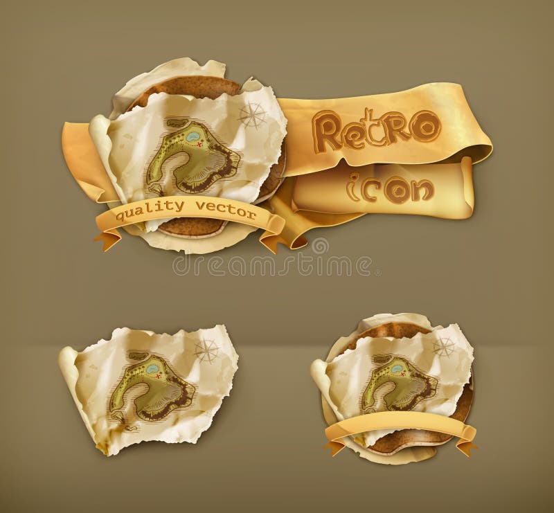 Old maps vector icons stock vector. Illustration of concept - 57417936