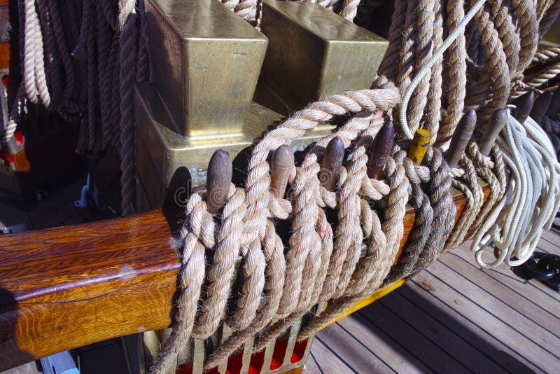 Old marine rope stock photo. Image of gray, cable, brown - 77876600