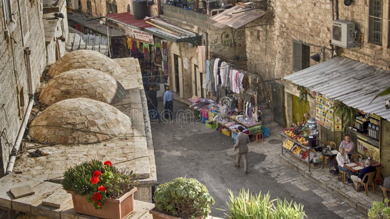 The Old Market in the Ancient Town of Jerusalem, Israel Editorial Stock ...