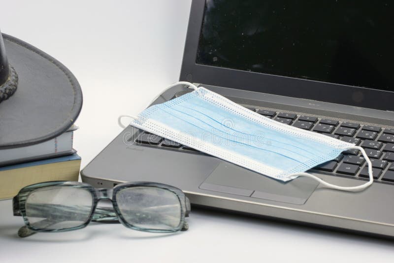 Old mask on computer stock image. Image of hobby, fashion - 194774141