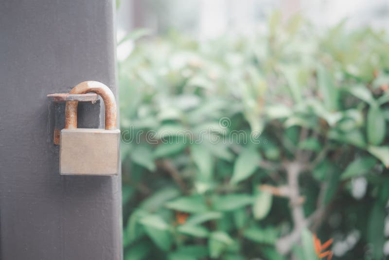 Old Master Key Locked on Iron Gate Stock Photo - Image of concept ...