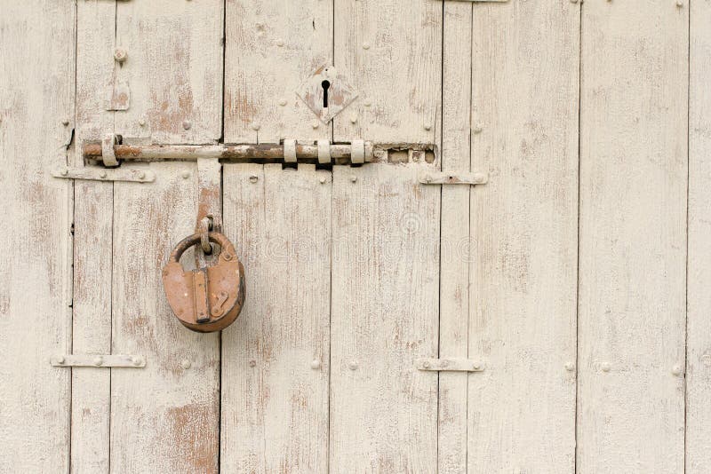 Old Master Key with Steel Door Stock Photo - Image of closed, bolt ...