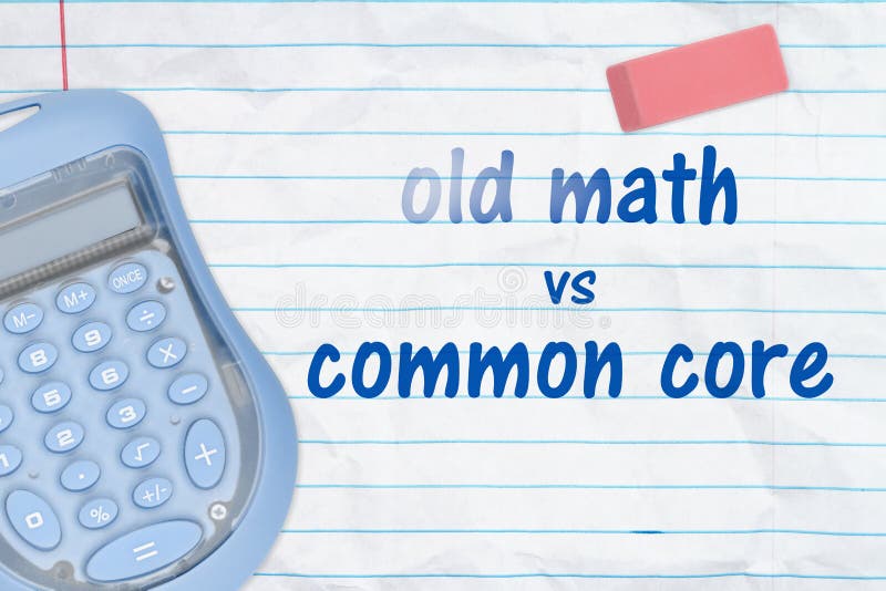 Old Math Versus Common Message with a Calculator on Lined Paper Stock ...