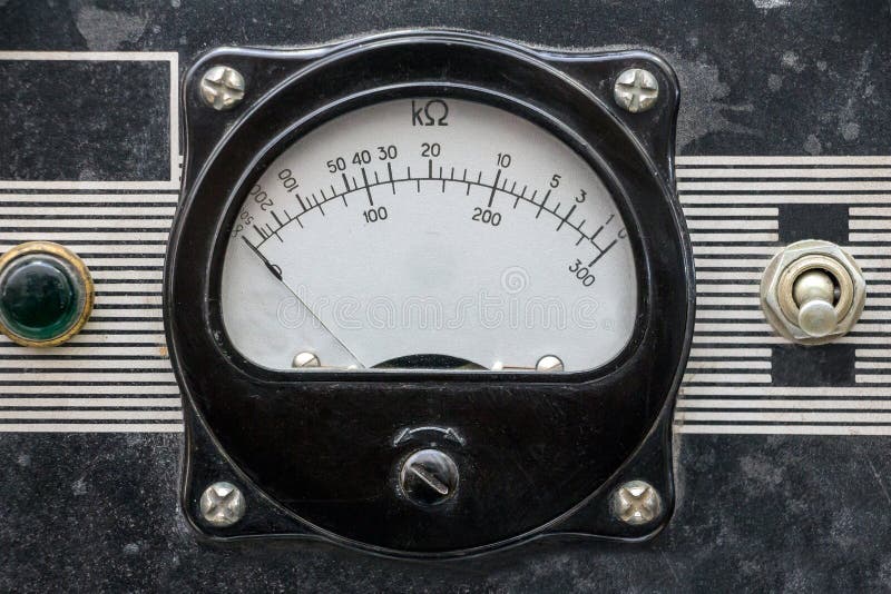 Old Instrument For Measuring The Electric Current Stock Image - Image ...
