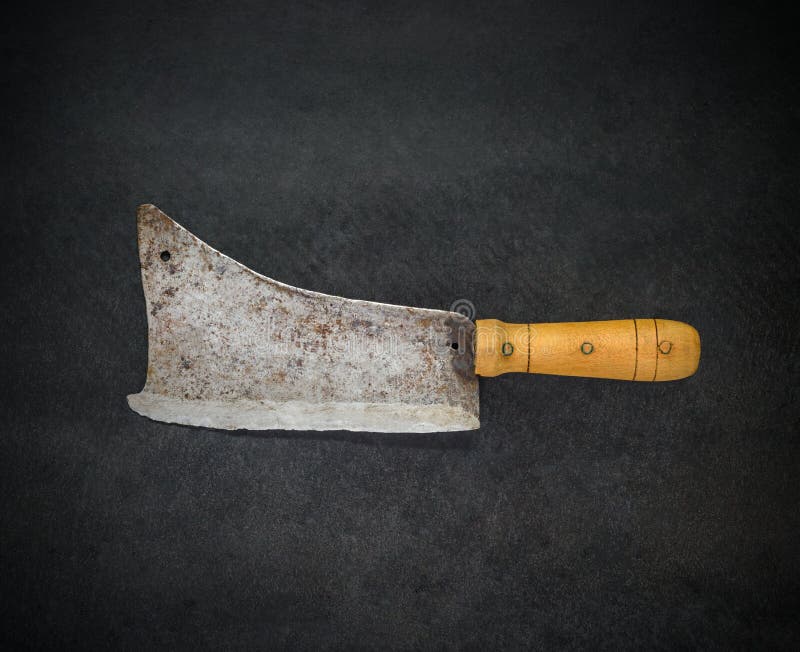 Old Meat Cleaver stock image. Image of meat, kitchen - 81609385