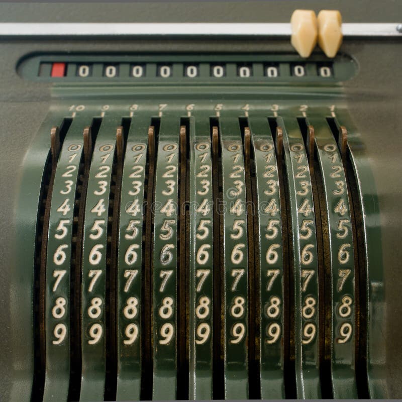 Old mechanical calculator stock photo. Image of brunsviga - 21074994