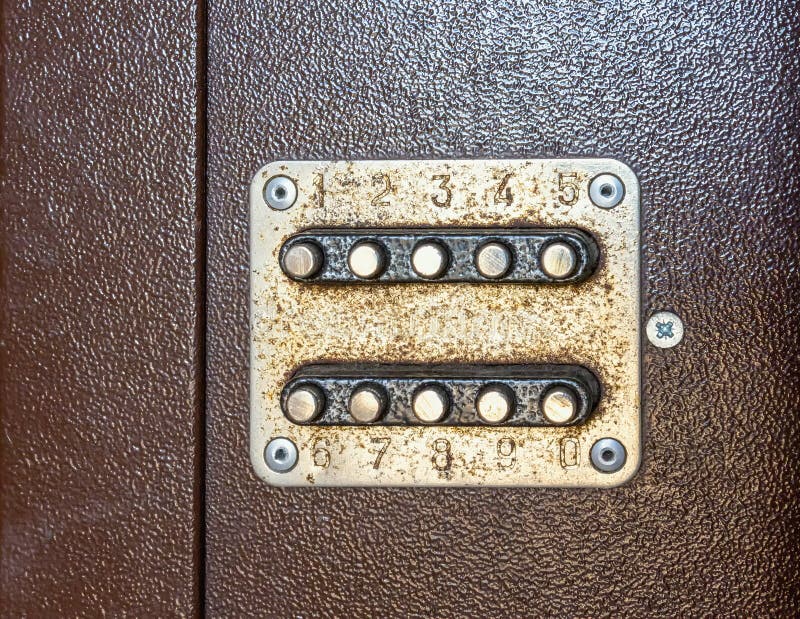 Coded Front Door Lock with Numbers Stock Photo - Image of secure, lock ...