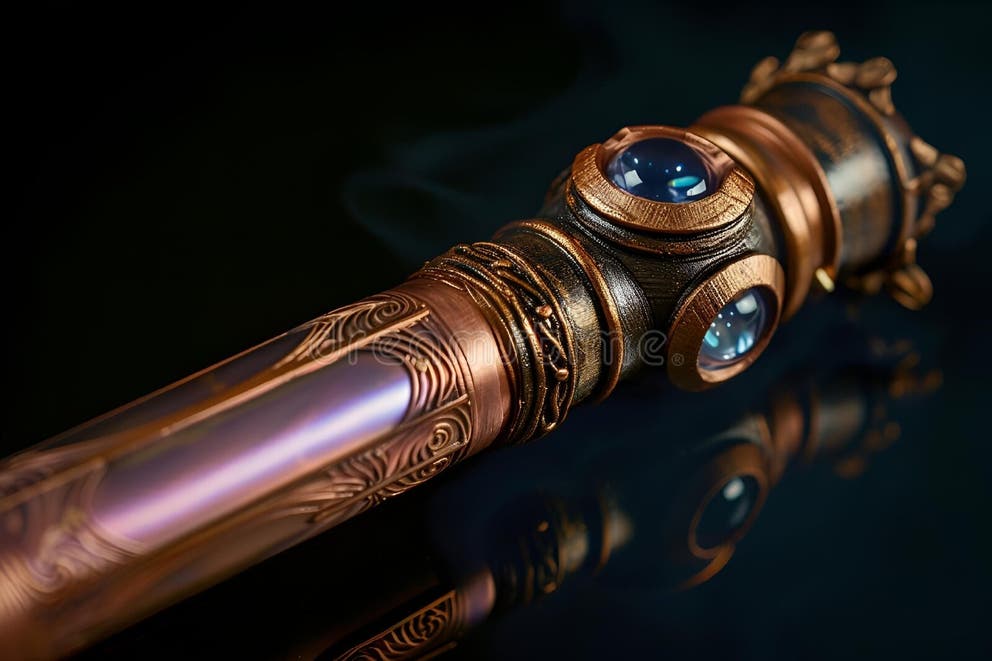 An Old Mechanical Device Laying on a Reflective Surface with Some Small ...