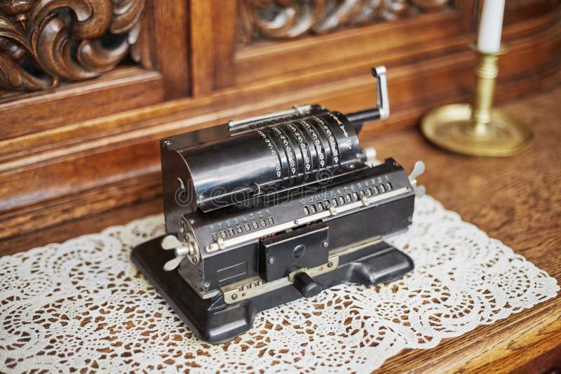 Old Mechanical Manual Counting Machine for Stock Image - Image of ...