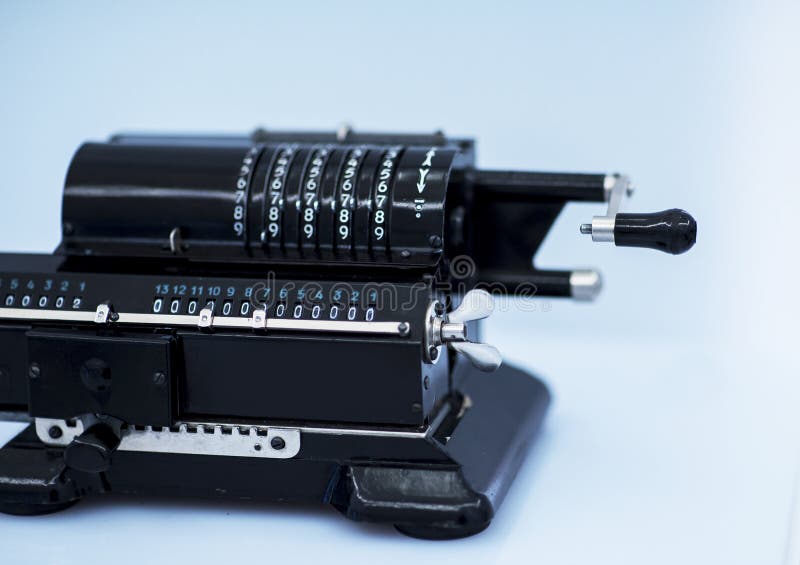 Old Mechanical Manual Counting Machine for Mathematical Calculations ...