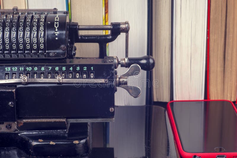 Old Mechanical Manual Counting Machine Stock Photo - Image of ...
